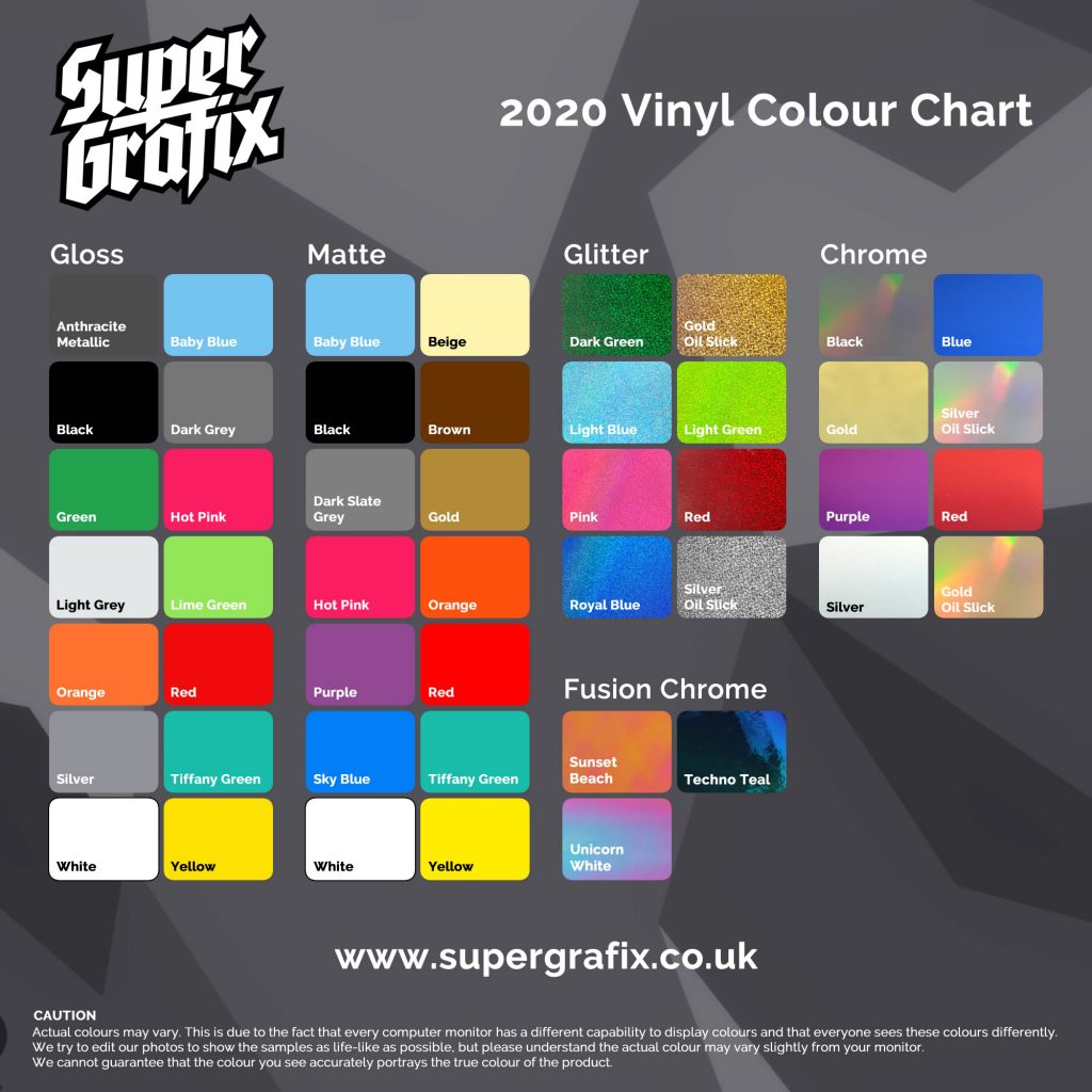 Colour Chart – Super Grafix