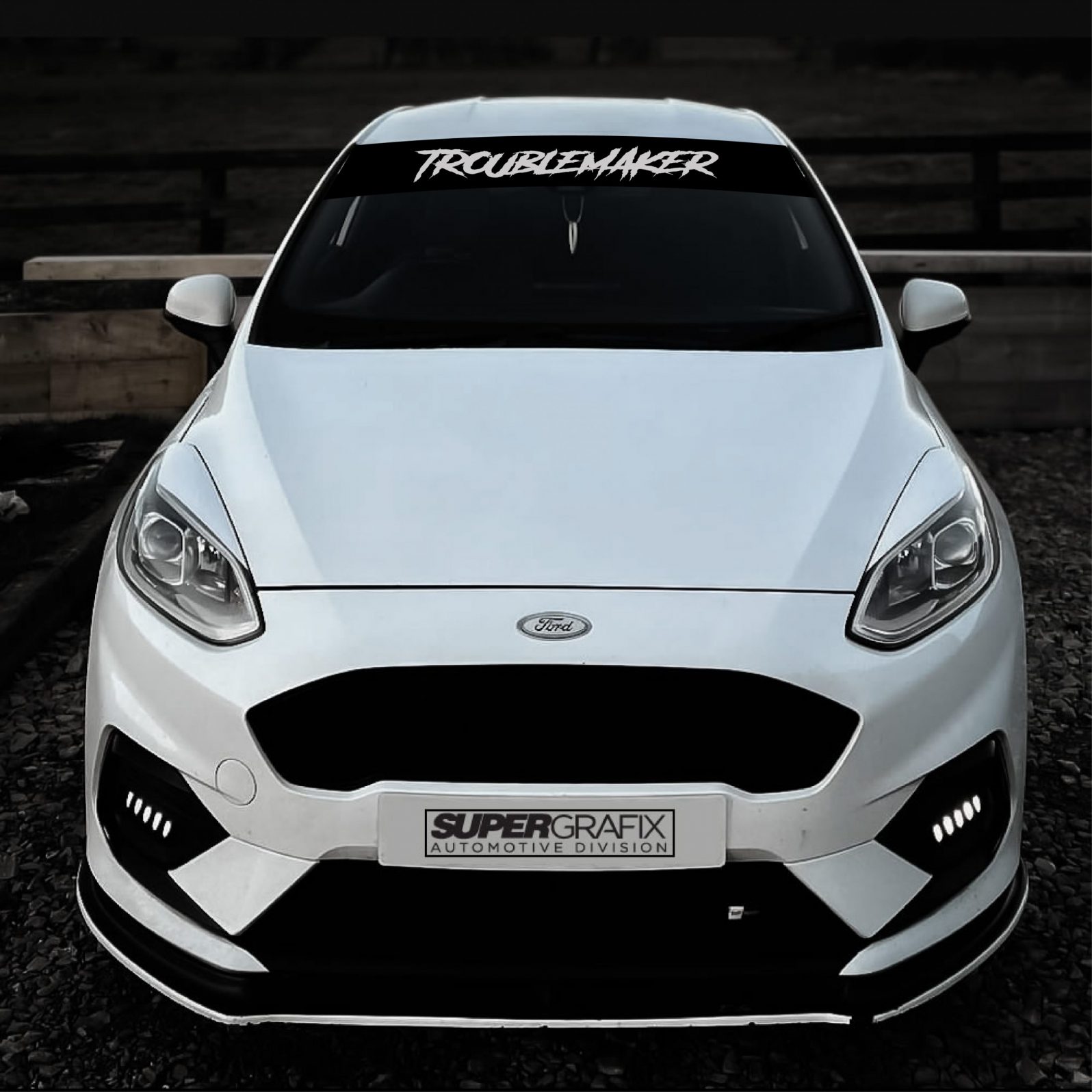 Troublemaker Sunstrip sticker – Super Grafix